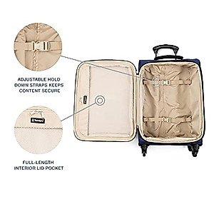 Travelpro Runway 2 Piece Luggage Set, Carry-on & Convertible Medium to Large Check-in Expandable Luggage, 4 Spinner Wheels, Softside Suitcase, Men and Women, Blue