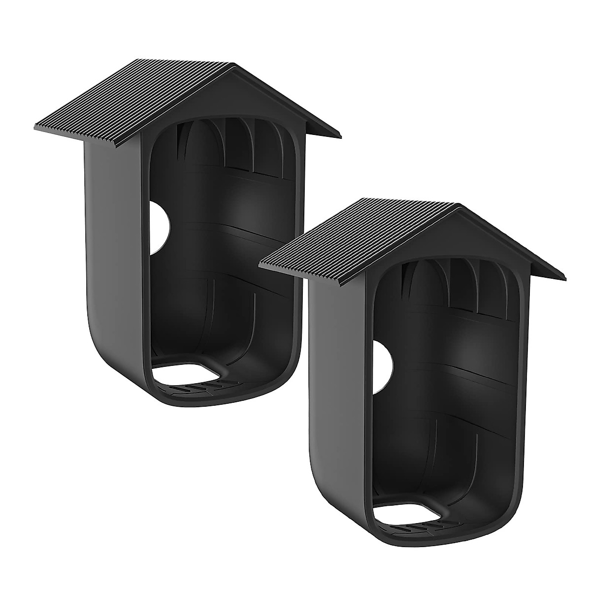 Holicfun Silicone Cover Skins for EufyCam S300 (Eufy Cam 3C) - 2 Pack, Black