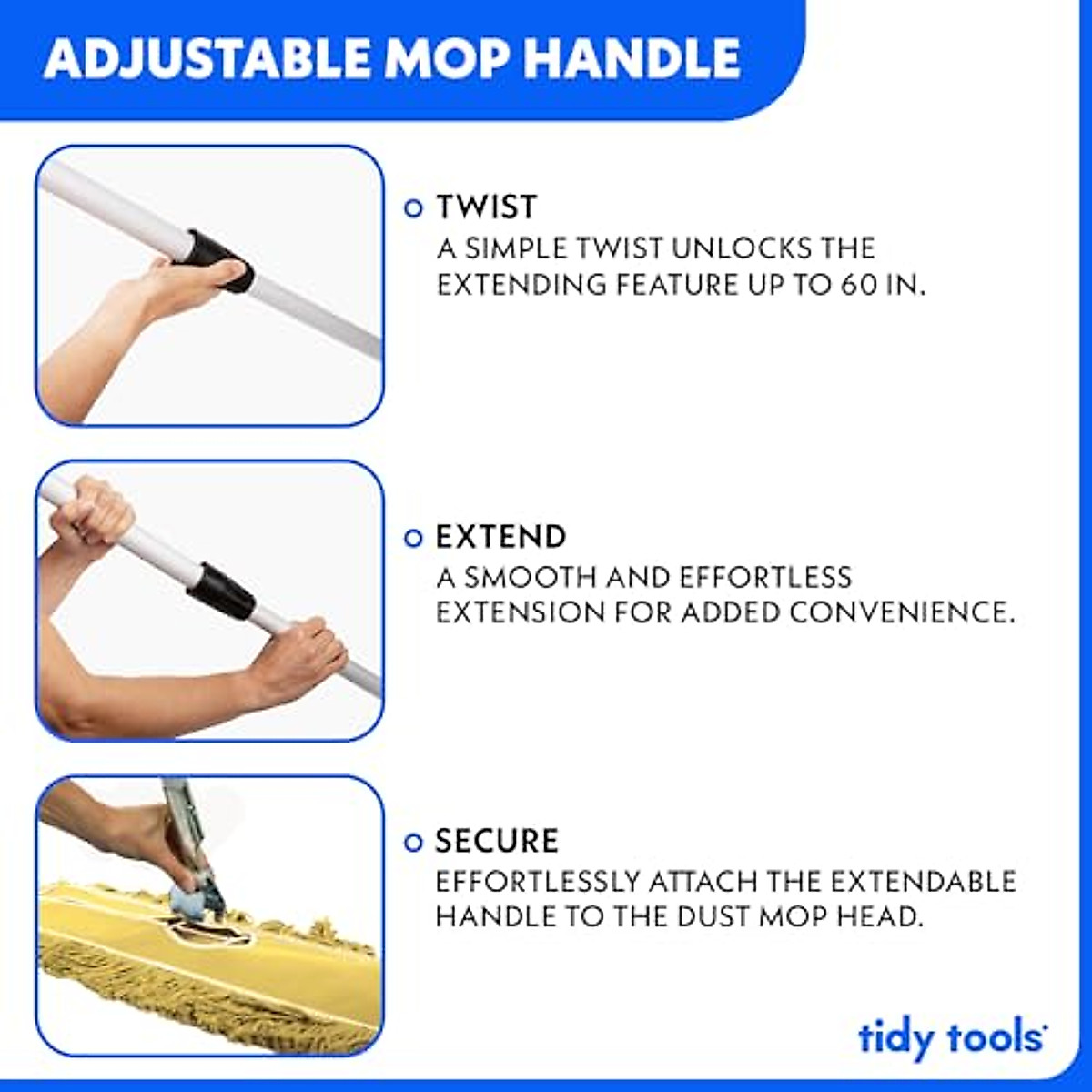 24 Inch Yellow Dust Mop with Metal Handle and 24 Inch Dust Mop Refill Bundle - 2 Mop Sets and 4 Refills