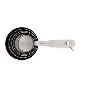 husMait Stainless Steel Measuring Cups - 5 Piece Heavy Duty Measuring Cup Set with Storage Ring