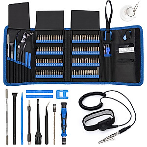 STREBITO Precision Screwdriver Set 142-Piece + Anti Static Wrist Strap Bundle, Electronics Repair Toolkit for iPhone, MacBook, Computer, Laptop, PC, Tablet, PS4, Xbox, Nintendo, Game Console
