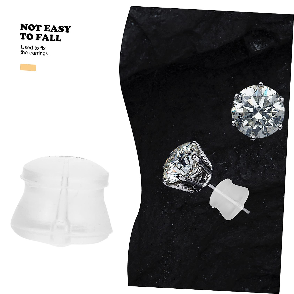 TEHAUX 100pcs Earplugs DIY Earrings Earring Accessories Handmade Earrings Clear Clutch Bag Dangle Earrings Soft Earring Backs Earrings Making Accessories DIY Earring Plugs Hamburger Nut