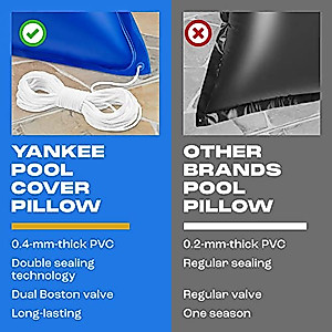 Yankee Pool Pillows for Above-Ground Swimming Pools | Extra Durable 0.4 mm PVC (27 Gauge) Winter Pool Pillow (4x4 ft.)