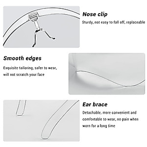 Face Shield with Glasses 4 Pack, Anti-Fog Clear Face Mask Shield Ultra Clear Reusable Protective Plastic Mask Droplet Splash Guard for Women Men Kids