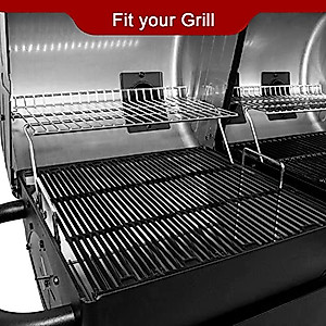 GGC Grill Grates Replacement for Chargriller 3001, 5050, 3008, 3030, 3725, 4000, 5252, King Griller 3008, 5252 and Others, 4 PCS Dumb Light Cast Iron Cooking Grid Grate(19 3/4" x 6 3/4" Each)
