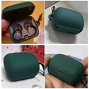 2 Pack DAYJOY Soft Silicone Protective Case Cover Compatible with Sony LinkBuds WF-L900 Earphone, Protective Skin Sleeve with Key Chain (Light Blue+Light Green)