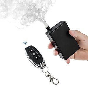 WHATAVAL Mini Fog Smoke Machine Fogger Maker Wireless Remote Control Volume Adjustable Generator Kit for Photography Cosplay Airflow Testing