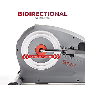 Sunny Health & Fitness Essentials Series Smart Elliptical Trainer with Exclusive SunnyFit® App Enhanced Bluetooth Connectivity - SF-E322002