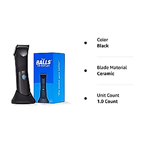 BALLS™ Trimmer Electric Ball Shaver - SackSafe Guard, Waterproof, Rechargeable - Wet/Dry Razor - Body, Groin Hair Trimming