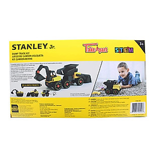 STANLEY Jr. Red Toolbox Stanley Jr - Take a Part Dump Truck, Yellow; Black