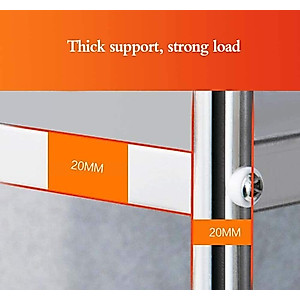 Viinice Multifunction Home Microwave Oven Rack Storage Rack 304 Stainless Steel Kitchen Desktop Oven Shelf Double-sided Countertop Rice Cooker Pot/Lid Racks, Cookware Racks, Microwave Racks