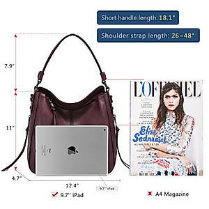 Tote Bag for Women PU Leather Shoulder Bags Fashion Hobo Bags Large Purse and Handbags with Adjustable Shoulder Strap