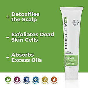 BosleyMD Rejuvenating Scalp Scrub, Gentle Scalp Exfoliating Treatment,4 Fl Oz (Pack of 1)