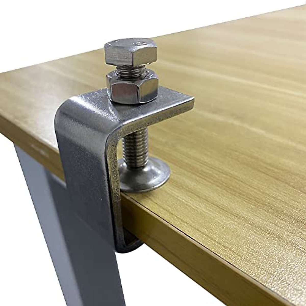 BOOHAO 2 pcs Stainless Steel C Clamp Tiger Clamp Wood Working Tools Welding Clamps G Clamp with Wide Jaw Openings for Carpentry Woodwork Building (65MM)