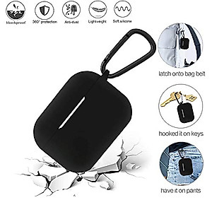 for Airpods Pro Case Black, 12in1 Kit Silicone Accessory Set Protective Cover for AirPods Pro 1st Generation with Watch Band Holder/Ear Hook/Ear Hangers/Ear Tip/Strap/Ring/Keychain/Brush/Carrying Box