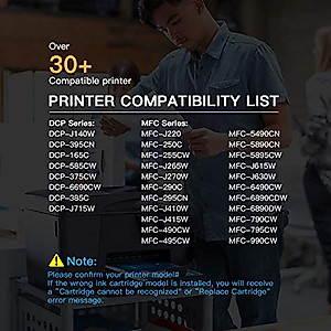 E-Z Ink (TM) Compatible Ink Cartridge Replacement for Brother LC61 LC-61 LC65 XL to use with MFC-J615W MFC-5895CW MFC-290C MFC-5490CN MFC-790CW MFC-J630W (8 Black, 4 Cyan, 4 Magenta, 4 Yellow) 20 Pack