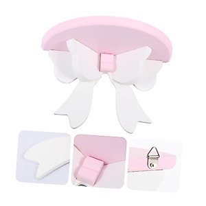 TOVINANNA Wood Floating Shelf, Cute Wooden Bow Tie Rack for Wall, 7.9" Folating Storage Shelves Kawaii Princess Room Decor for Bedroom, Office