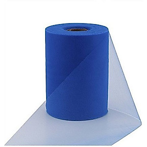ASIBT 6 Inch x 100 Yards Tulle Roll Spool Fabric Table Runner Chair Sash Bow Tutu Skirt Sewing Crafting Fabric Wedding Party Gift Ribbon (Royal Blue)