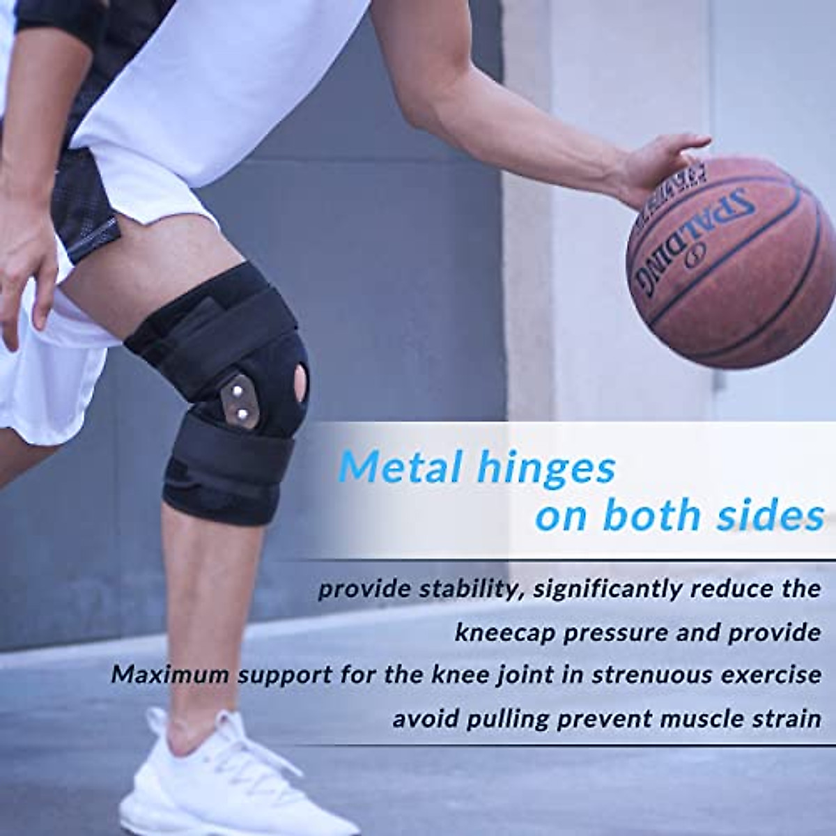 Visenta Knee Brace with Side Stabilizers provides strong Knee Support Meniscus Tear Joint Pain Knee Pain Relief for Men and Women