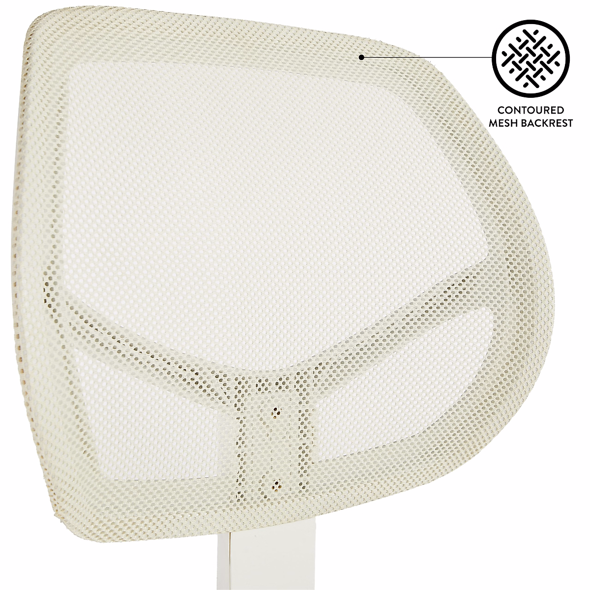 Urban Lifestyle Computer Office Rolling Swivel Task Desk Chair with Mesh Backrest and Caster Wheels, White with White Legs