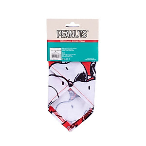 Peanuts for Pets Snoopy Dog Bandana | Soft Dog Apparel & Accessories, One Size Fits All | Peanuts Comic Strip Dog Bandana for All Dogs, Big and Small Dog Accessories, Red