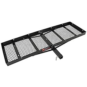 MYCAN Hitch Mount Cargo Carrier, Trailer Hitch Cargo Carrier 60 x 20 Inch, Tray Hitch Carrier Weight Capacity 500 LBS, Fits 2" Receiver Vehicles, Luggage Hitch Rack is Compatible With Some Accessories