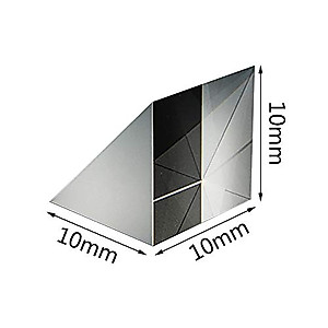 Forart Optical Glass Right Angle Prism Optical Components Glass Optical Glass Triangular Prisms Lens Optical K9 Glass for Precision Optical Instruments