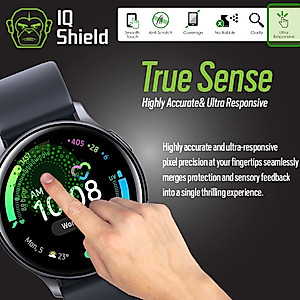 IQShield Screen Protector Compatible with Samsung Galaxy Watch Active2 (44mm, 2019)(6-Pack) LiquidSkin Anti-Bubble Clear TPU Film