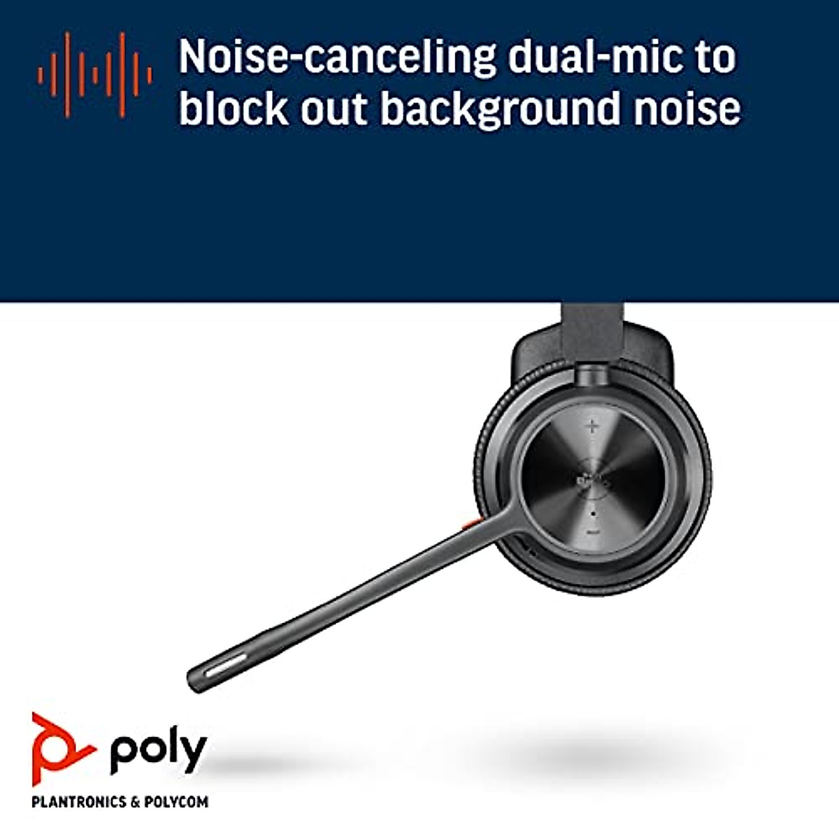 Poly (Plantronics + Polycom) Voyager 4310 UC Wireless Headset (Plantronics)-Single-Ear Headset w/Mic-Connect to PC/Mac via USB-A Bluetooth Adapter,Cell Phone via Bluetooth,Black,218470-02