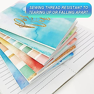 KiDEPOCH 6 Pack Cute Watercolors Notebooks, 6 Designs Mini Pocket Notebook, 40 Lined Pages Small Journal Bulk for Women Kids Students Gift School Supplies, 4 * 5.75inch