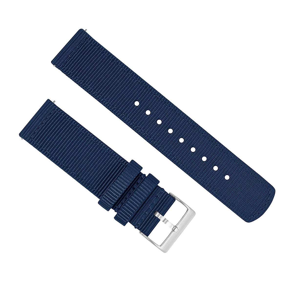 BARTON WATCH BANDS 20mm Navy Blue - Two-piece NATO® Style Ballistic Nylon Watch Straps