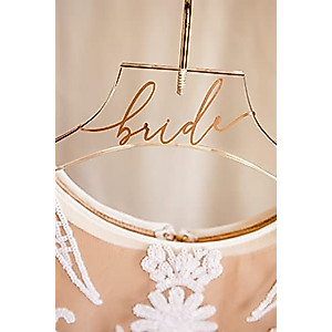 Bride Wedding Dress Hanger Clear Acrylic Gold Hook for Bride and Bridesmaids Dresses