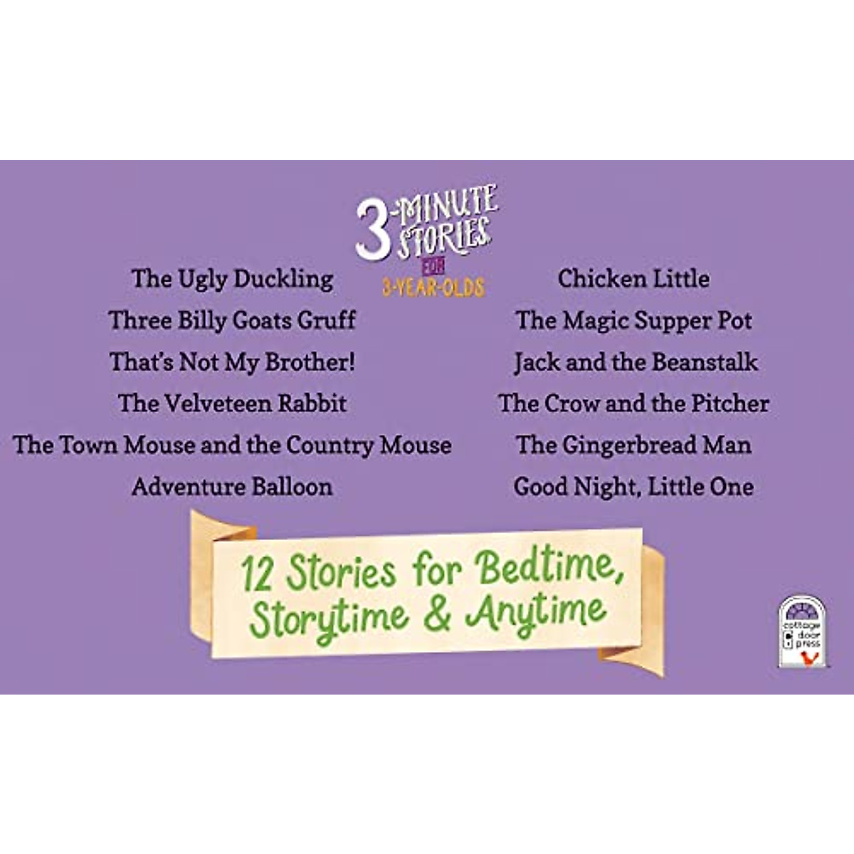 3-Minute Stories for 3-Year-Olds Read-Aloud Treasury, Ages 3-6