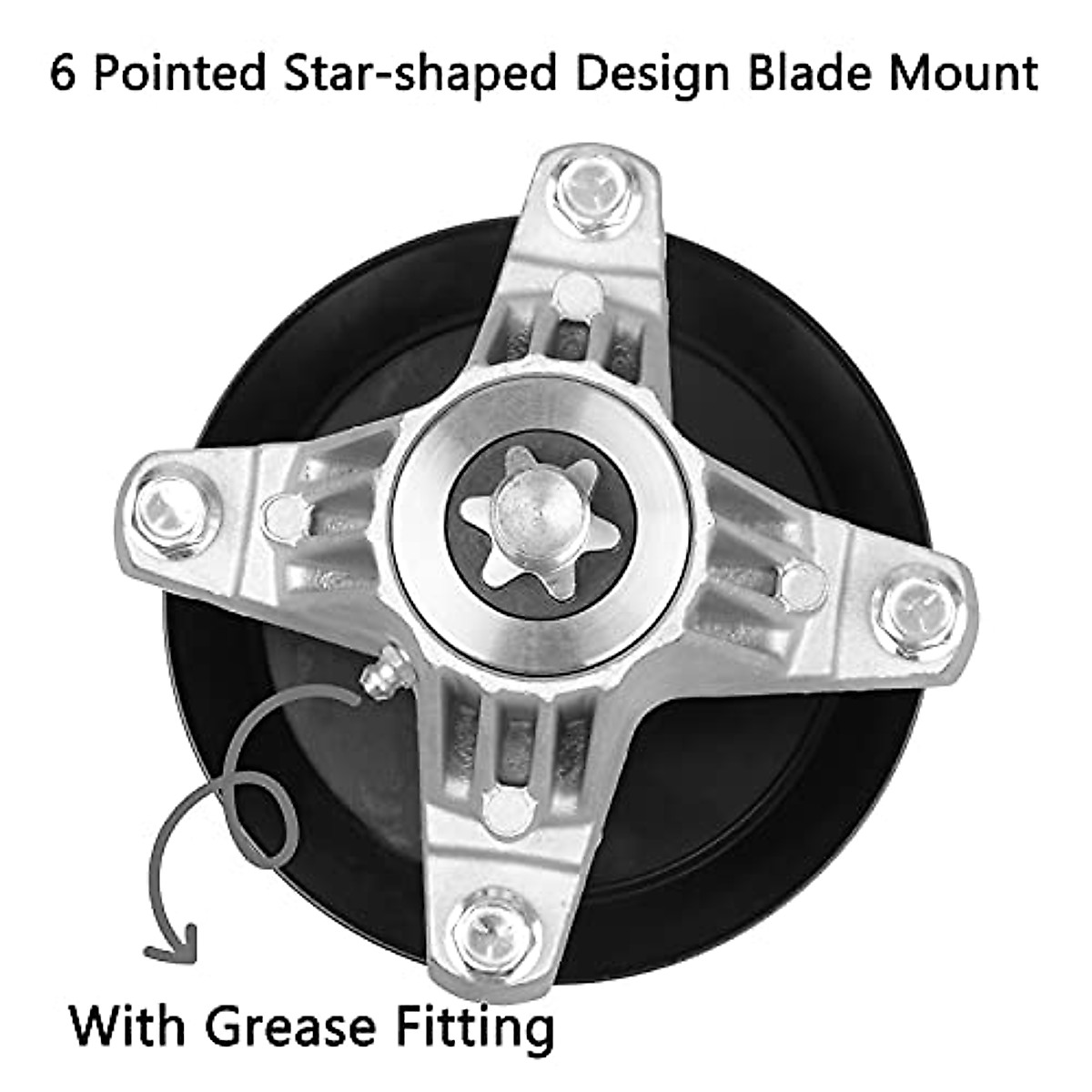 Spindle Fit for Troy Bilt Pony Mower - 918-06991 Greaseable Spindle Assembly Fit for MTD Huskee Craftsman T1000 T1200 Deck Lawn Tractor and Troy Bilt TB42 TB2246 Bronco 42" Tractor, Replace 618-06991