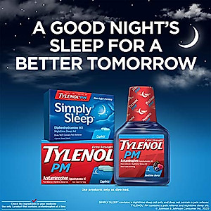 Simply Sleep Nighttime Sleep Aid Caplets with 25 mg Diphenhydramine HCl, Non-Habit Forming, 100 ct