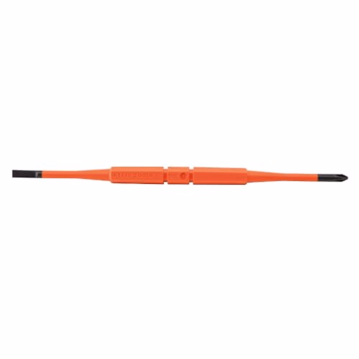 Klein Tools 32286 Insulated Screwdriver, 2-in-1 Screwdriver Set with Flip Blade, #1 Phillips and 3/16-Inch Slotted Tips, Double-Ended Blades