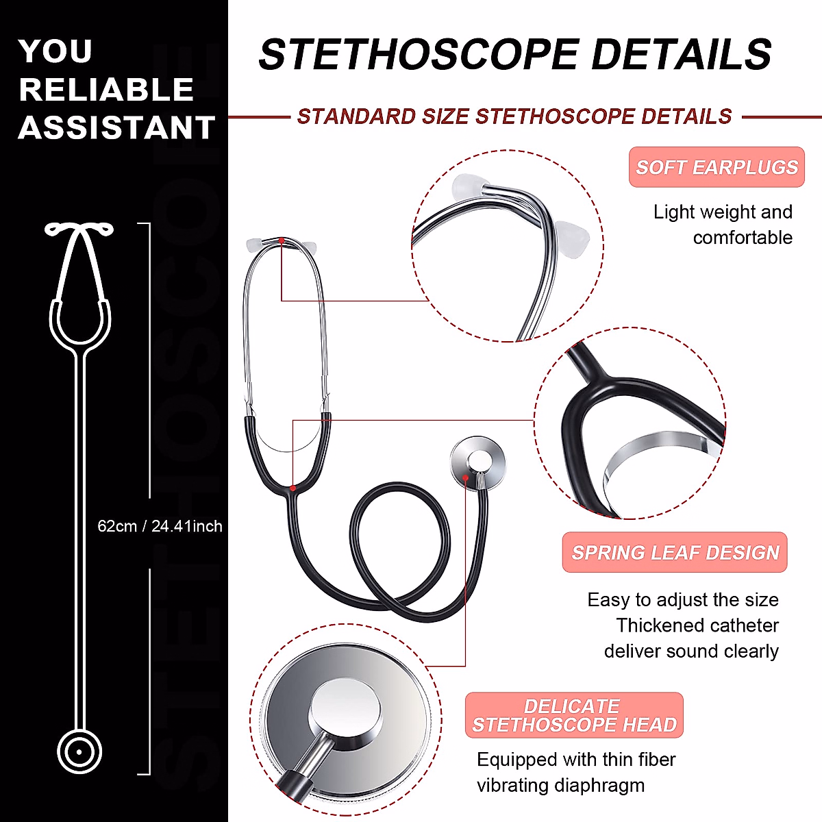 Sumind Stethoscope Nurse Hat Halloween Costume Accessory for Paramedic Doctor Nurse Cosplay Costume Accessories for Men and Women As Pictures Shown