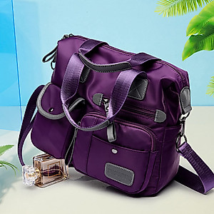 SUSIE ISLAND Multi Pocket Waterproof Nylon with Antitheft RFID Fashion Backpacks Large Shoulder Bag Travel Purse Bags (Black)