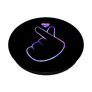 K-pop Galaxy Finger Heart Korean Pop Music Fan Lover Korea PopSockets PopGrip: Swappable Grip for Phones & Tablets