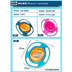 360 Spill Resistant Gyro Bowl with Lid（Pink）