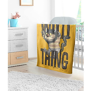 LOGOVISION Where The Wild Thing Lightweight Baby Blanket, 30"X40", Wild Thing Unisex for Infants Girls & Boys