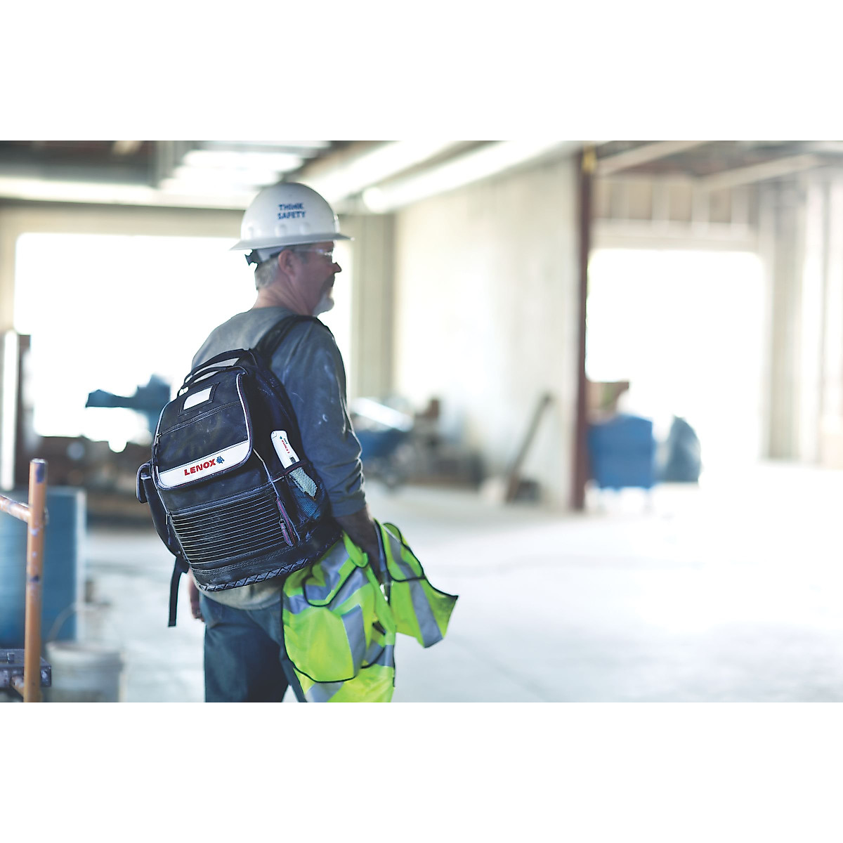 LENOX Tool Backpack with 30 Pockets (1894646), Gray