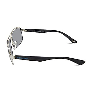 Skechers Men's SEA6164 Rectangular Sunglasses, Matte Light nickeltin, 59mm