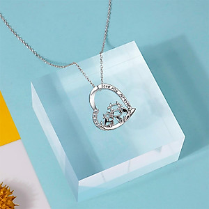 MISTBEE Mothers Day Gifts for Mom Women Cow Gifts for Women 925 Sterling Silver Cow Necklace Pendant Cow Jewelry Gifts for Mother Her