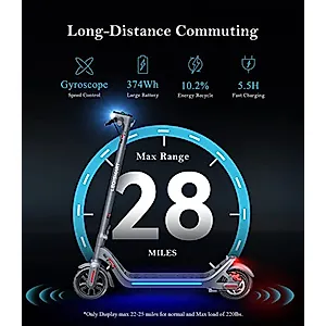 LEQISMART Electric Scooter for Adults with 9" Solid Tires & 350W Motor,Dual Brakes, Foldable Electric Scooter, Max 28Miles Range &Up to15.5MPH