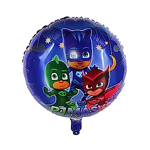 LOVSONG 5 PCS- PJ Mask Birthday Party Balloons - Foil Balloons Adult & Kids Party Theme Decorations