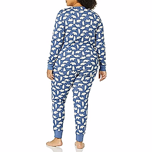 Amazon Essentials Cute Pajama Sets for Women, Snug-Fit Cotton Sleepwear, Available in Plus Size, Polar Bear, X-Small