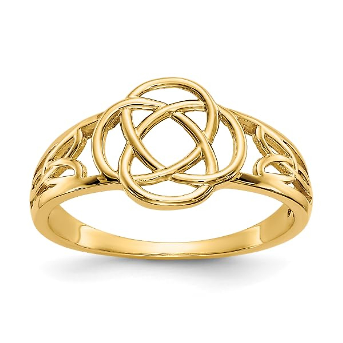 IceCarats 14K Yellow Gold Ladies Celtic Love Knot Ring Size 6