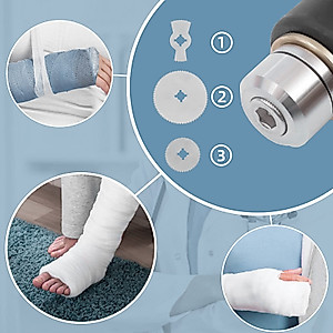 Electric Cast Cutter, 110V 6 Gearing Electric Plaster Saw Cast Cutter with 3 Saw Blades for Plaster Bandages