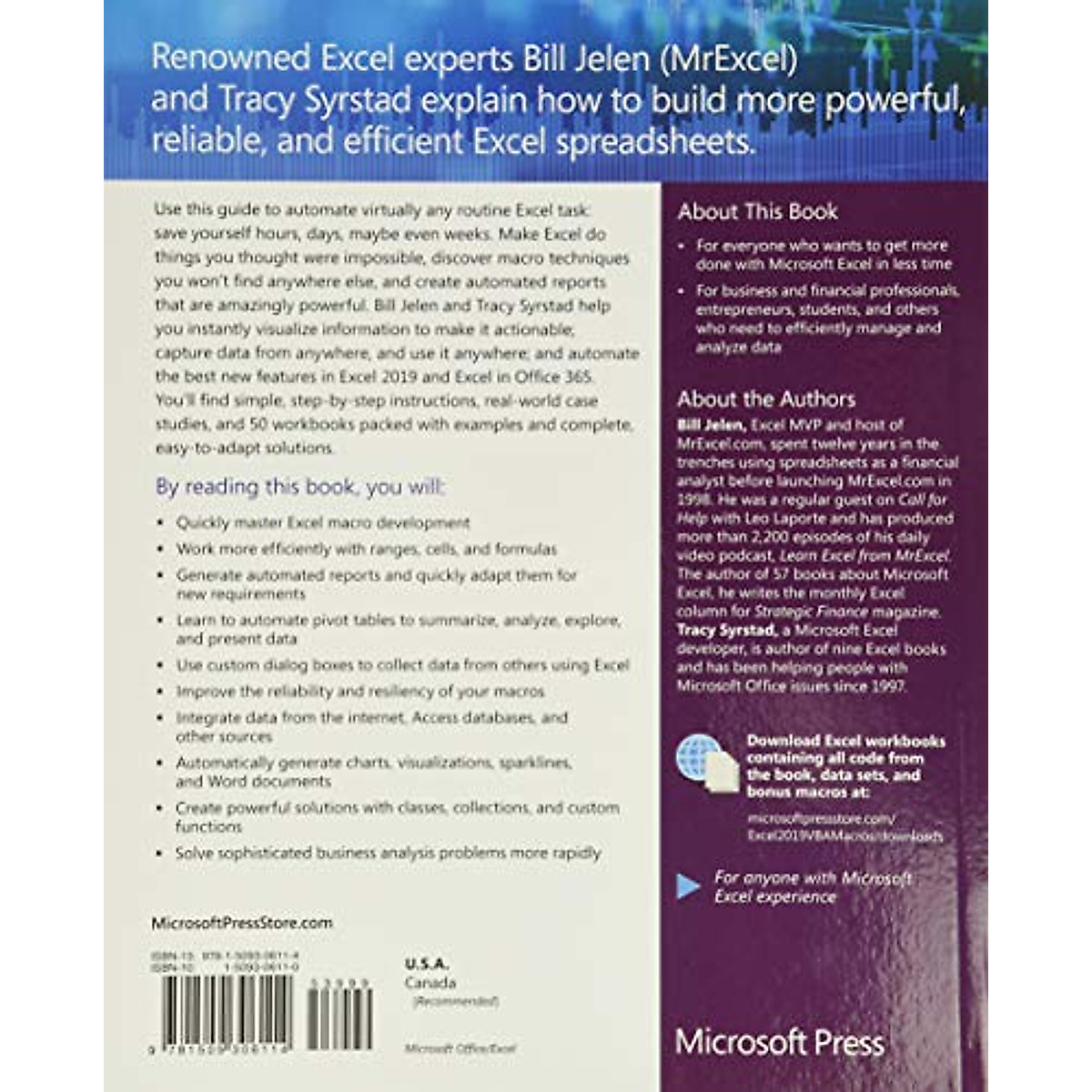 Microsoft Excel 2019 VBA and Macros (Business Skills)